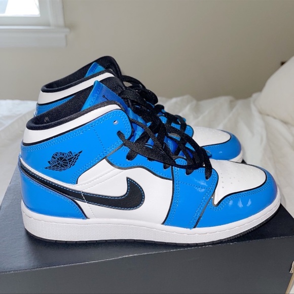 Jordan | Shoes | Air Jordan Mid Signal Blue Blackwhite | Poshmark